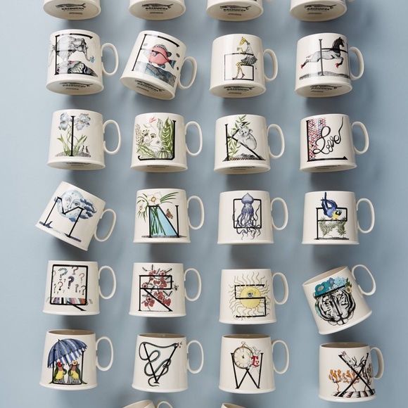 Anthropologie | Dining | Florence Balducci Anthropologie Alphabet Mug Y ...